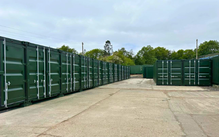 Self Storage Site Container Repaint and Door Modifications